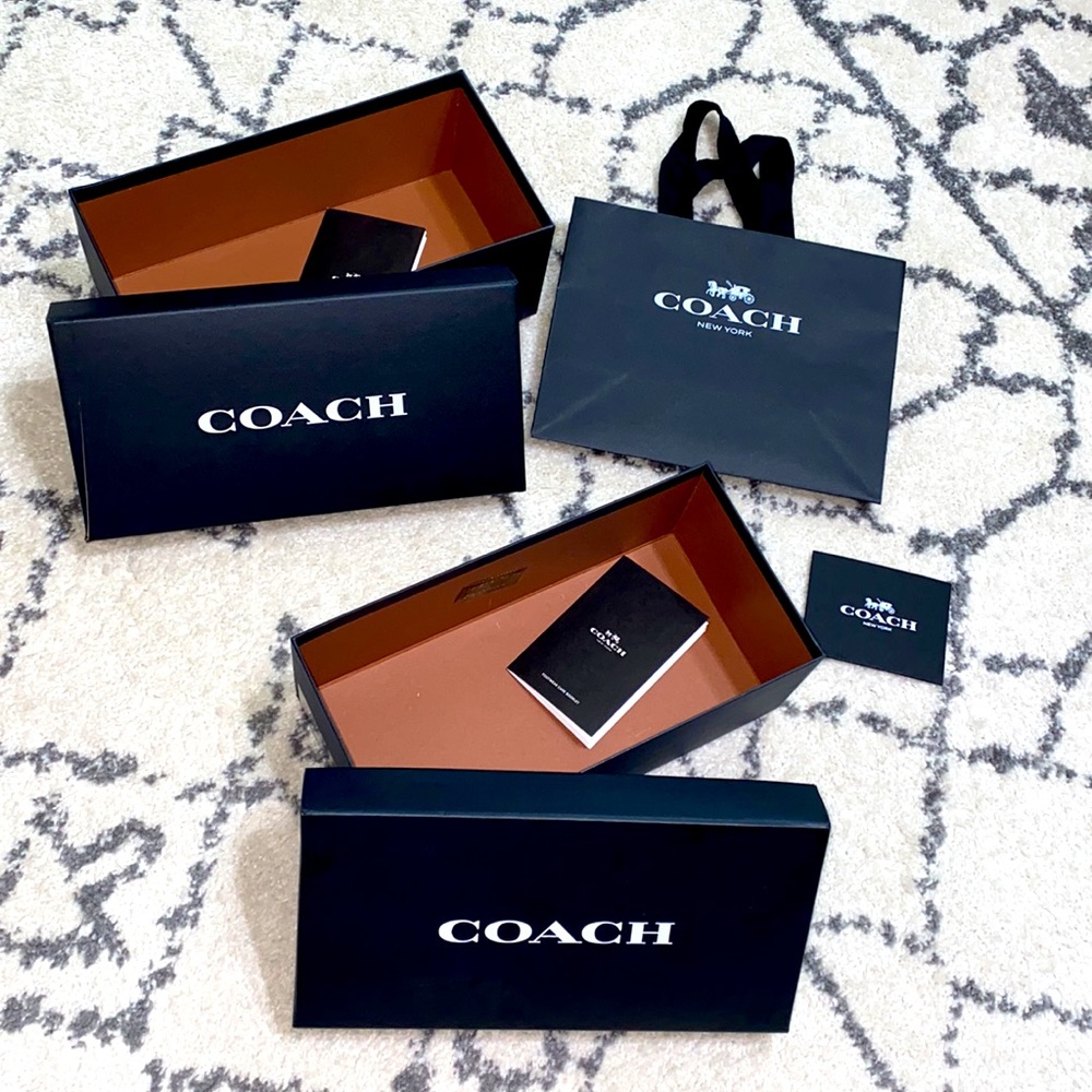 Coach Shoe Box & Shopping Bag - Gem